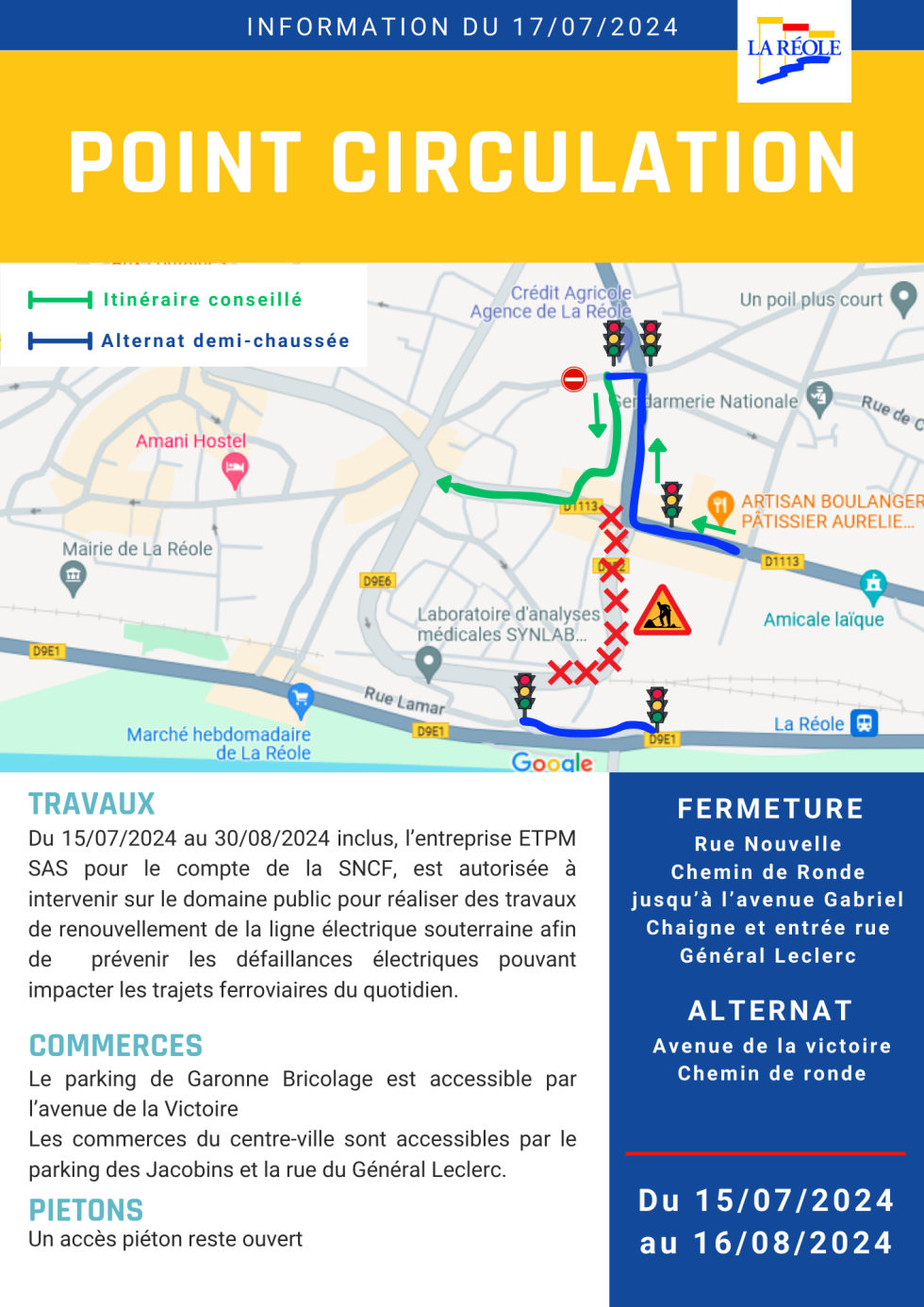 Point circulation : Chemin de Ronde – entrée rue Général Leclerc ...